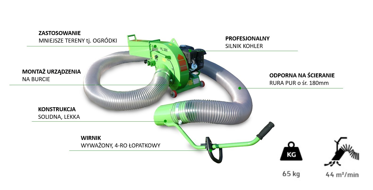 Liwex | Ssawa naburtowa do liści LASKI - VL 300